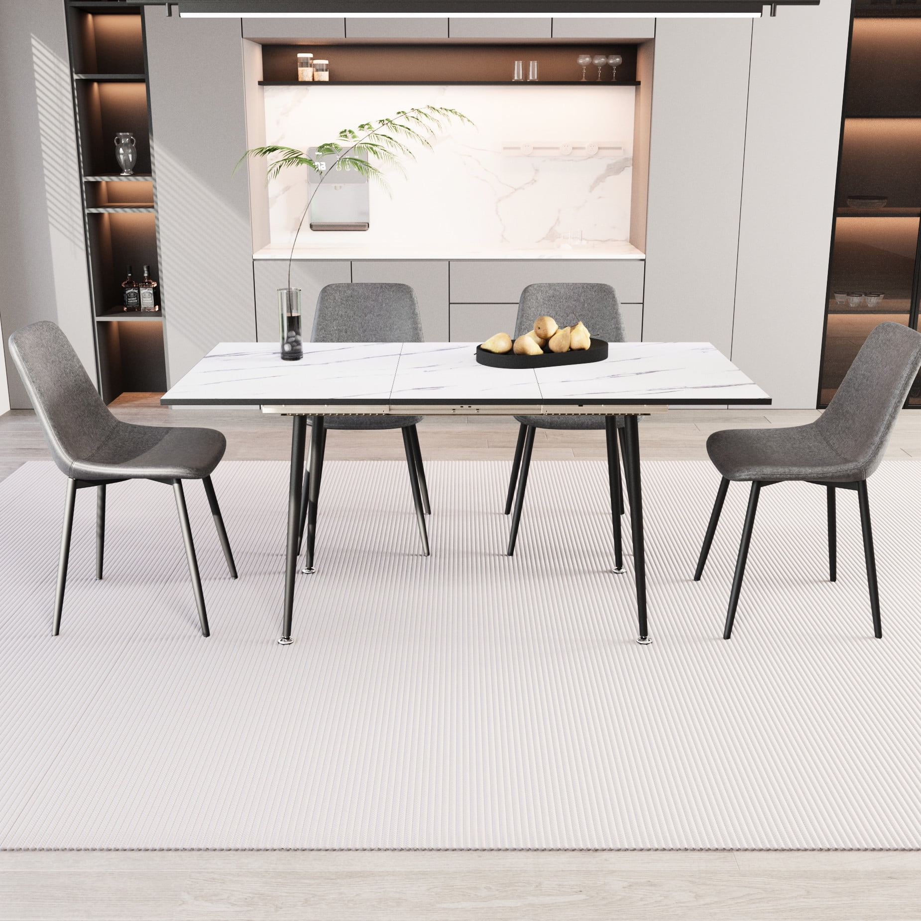 MDF Dining Table and Chair Set+Slender Table Legs"-"Comfortable Dining ...