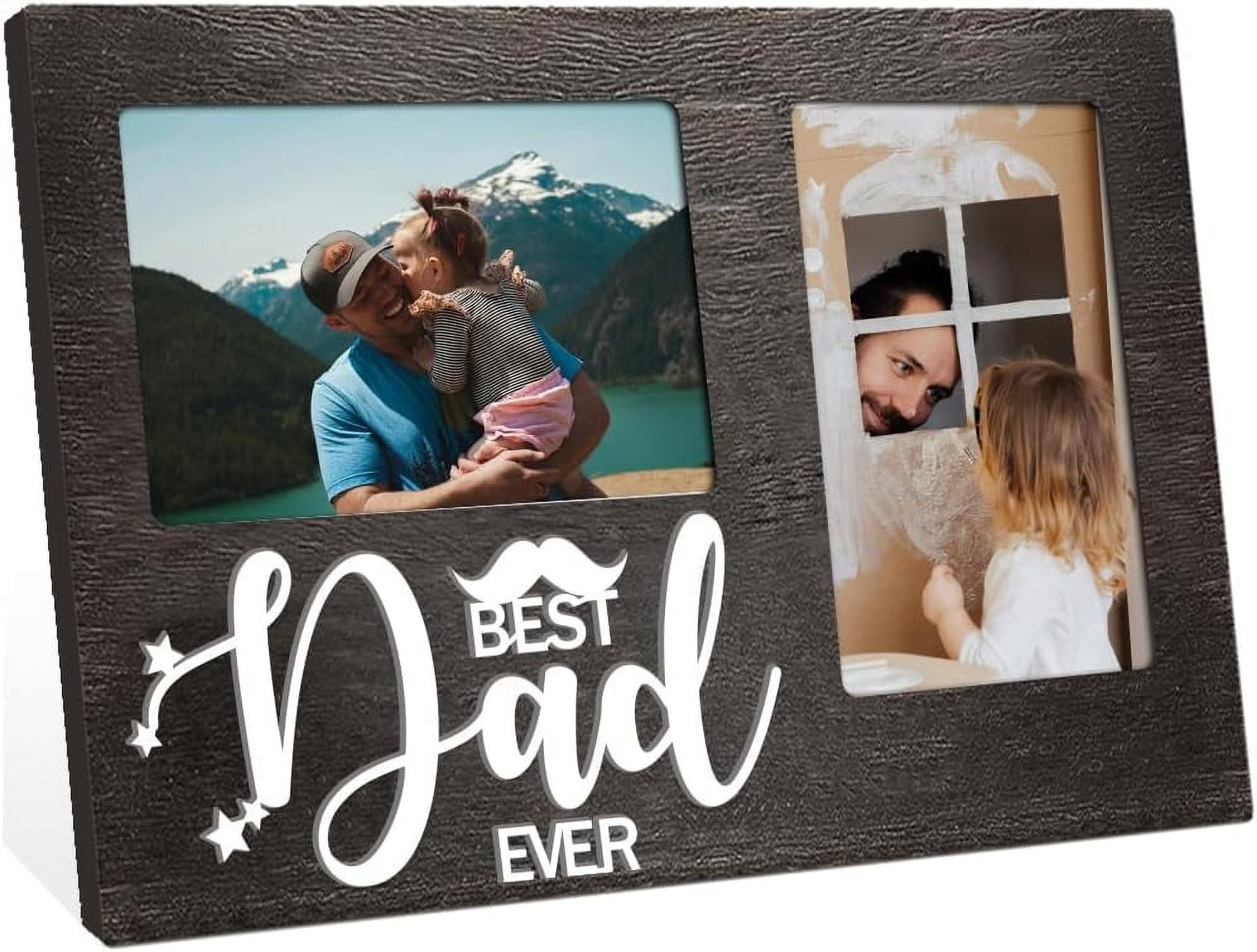 MDF Double Photo Frames Display Photo Frame Rectangle with Word Beat ...