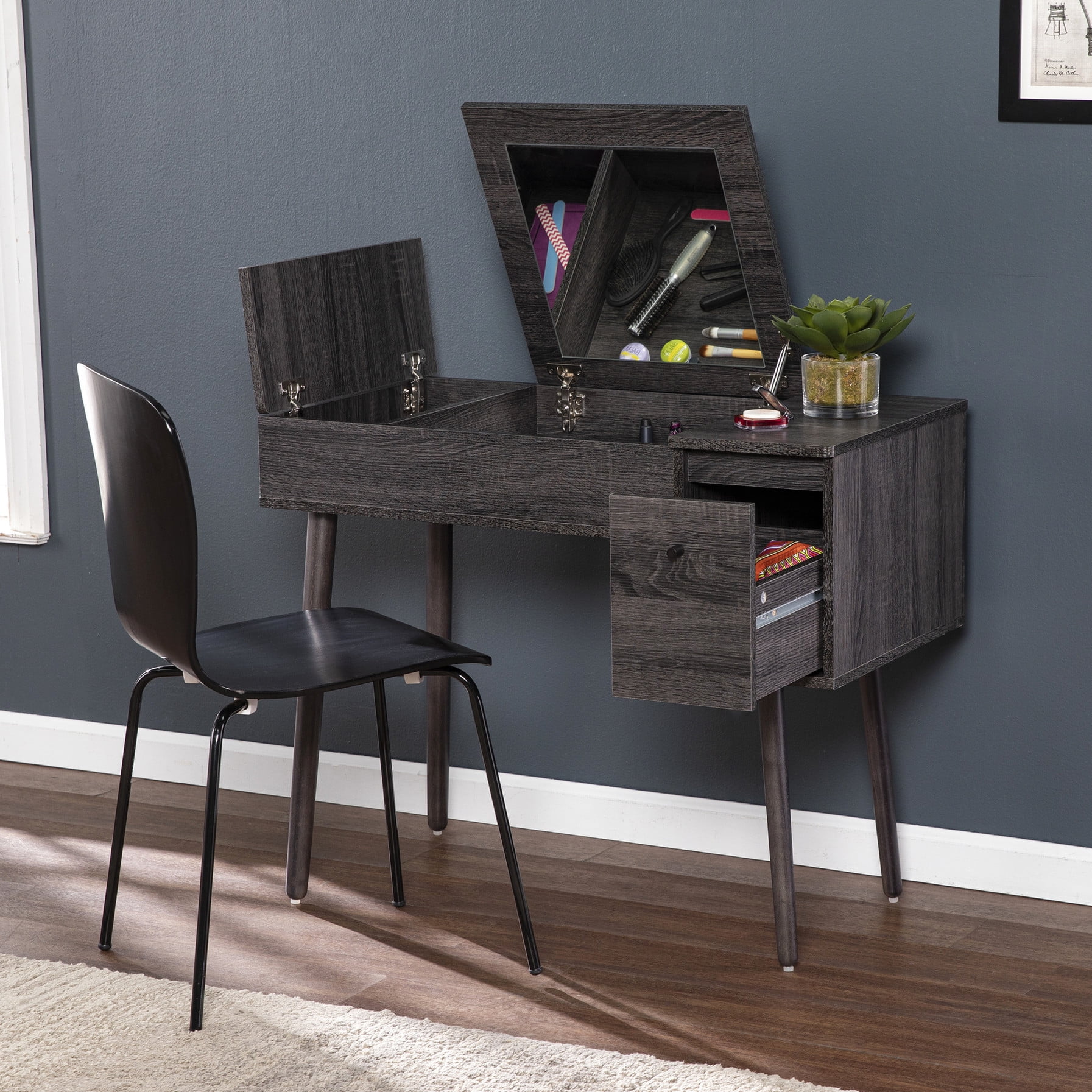 MDF Dressing Table with Flip-up Mirror | For Dressing Spaces, Keeps ...