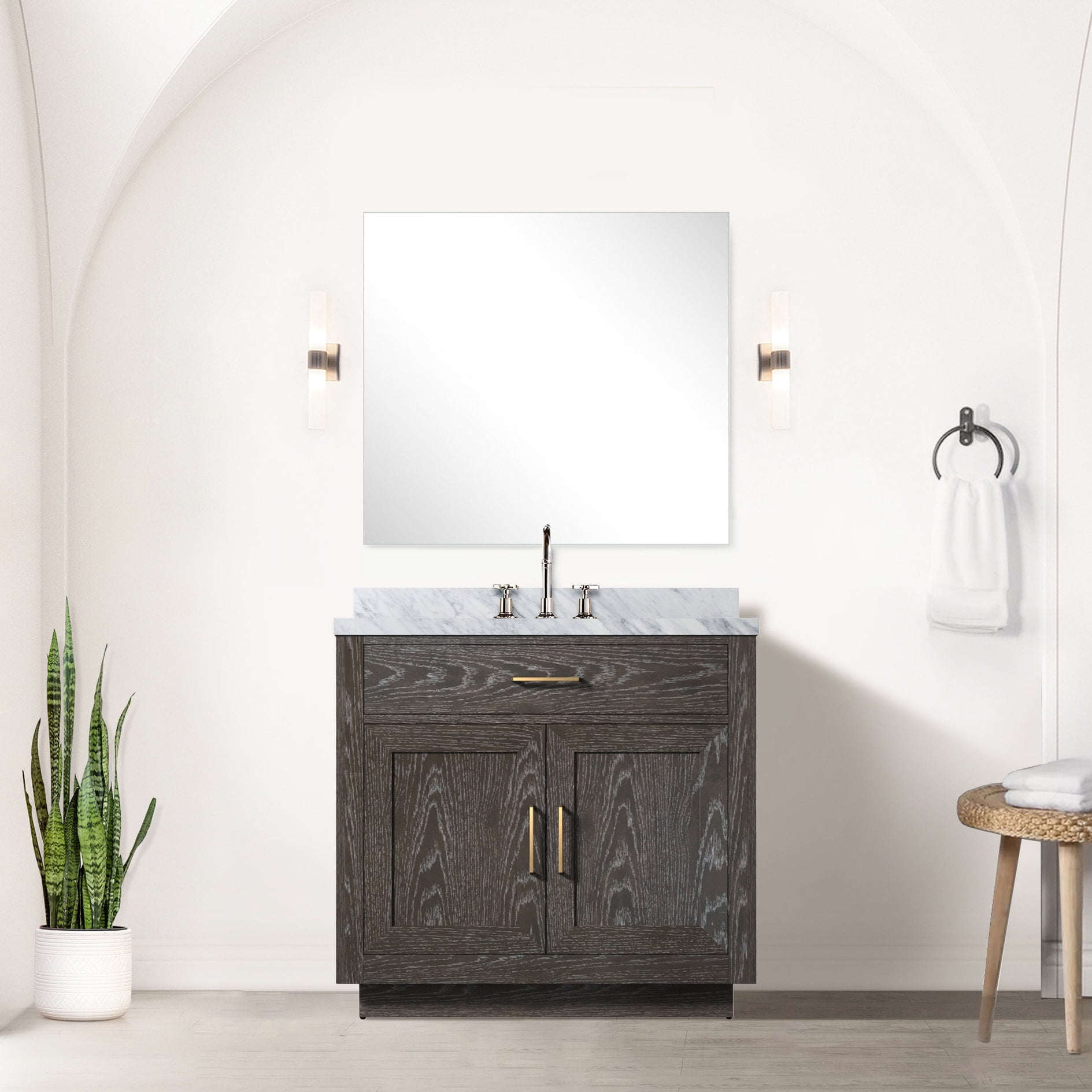 MDF Filler | Single Bath Vanity with Soft - Close Feature | Small ...
