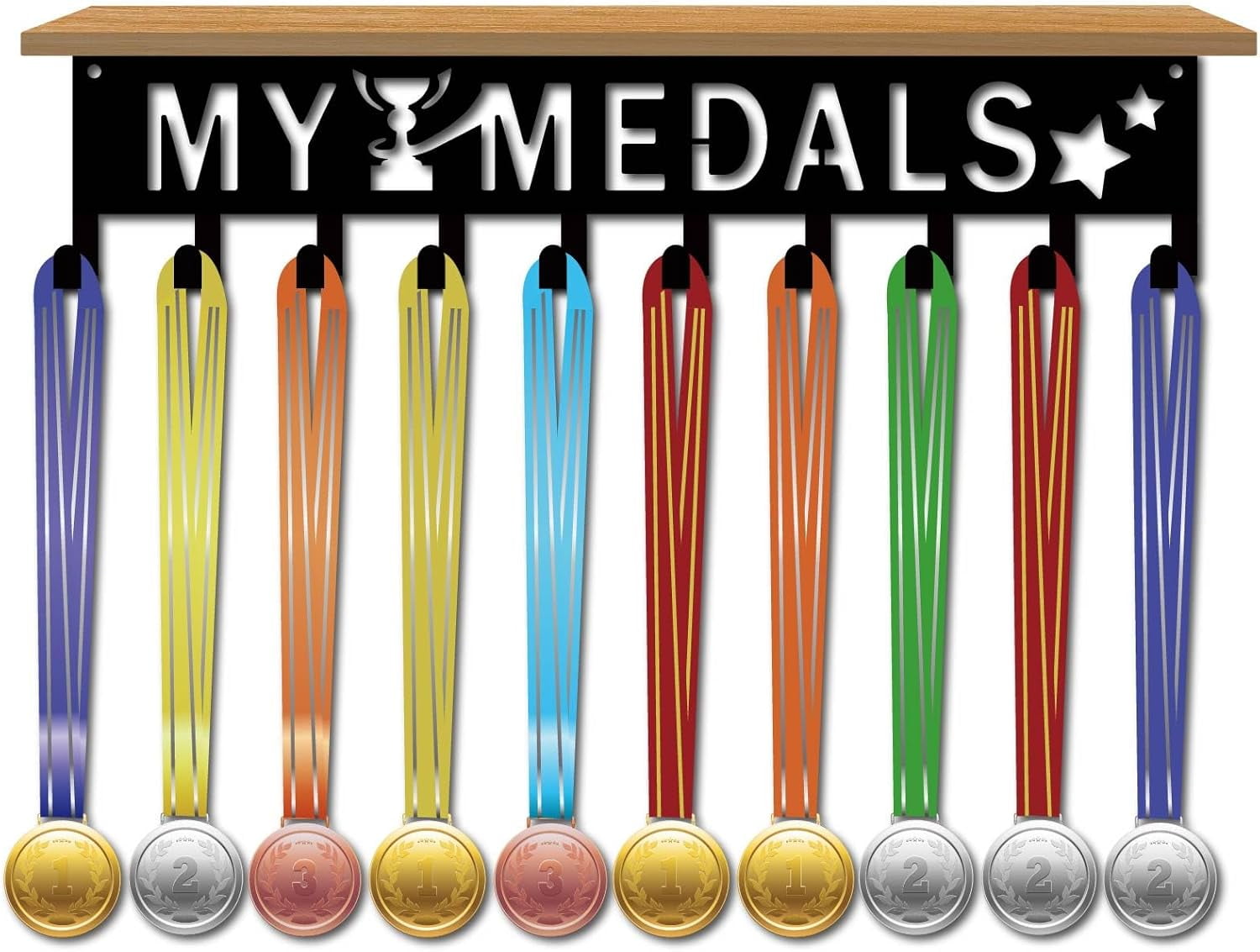 MDF & Iron Medal Holder Medals Display Hanger Rack Medal 80x400mm Hole ...