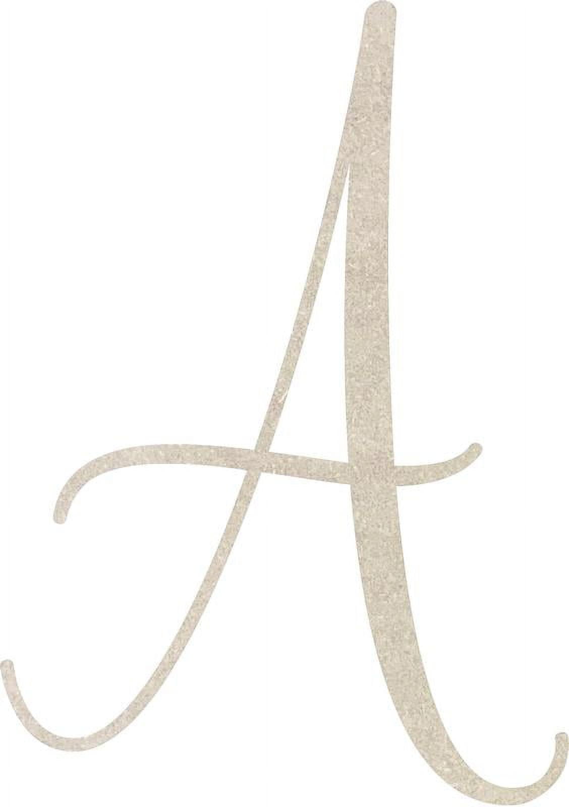 MDF Letter (A) Unpainted Wood Craft, 2'' Tall Paintable DIY, Script ...