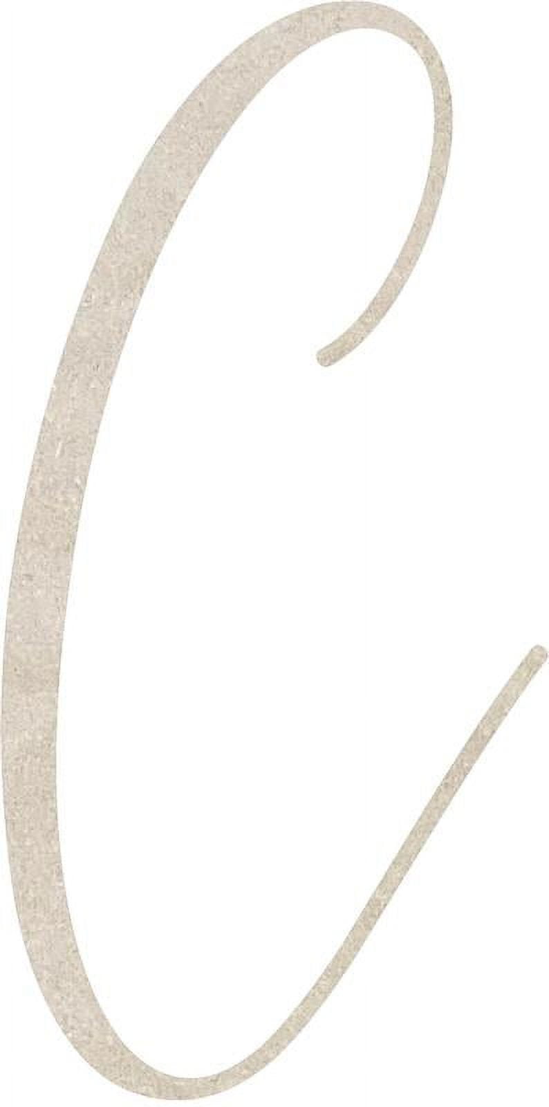 MDF Letter (C) Unpainted Wood Craft, 22'' Tall Paintable DIY, Script ...