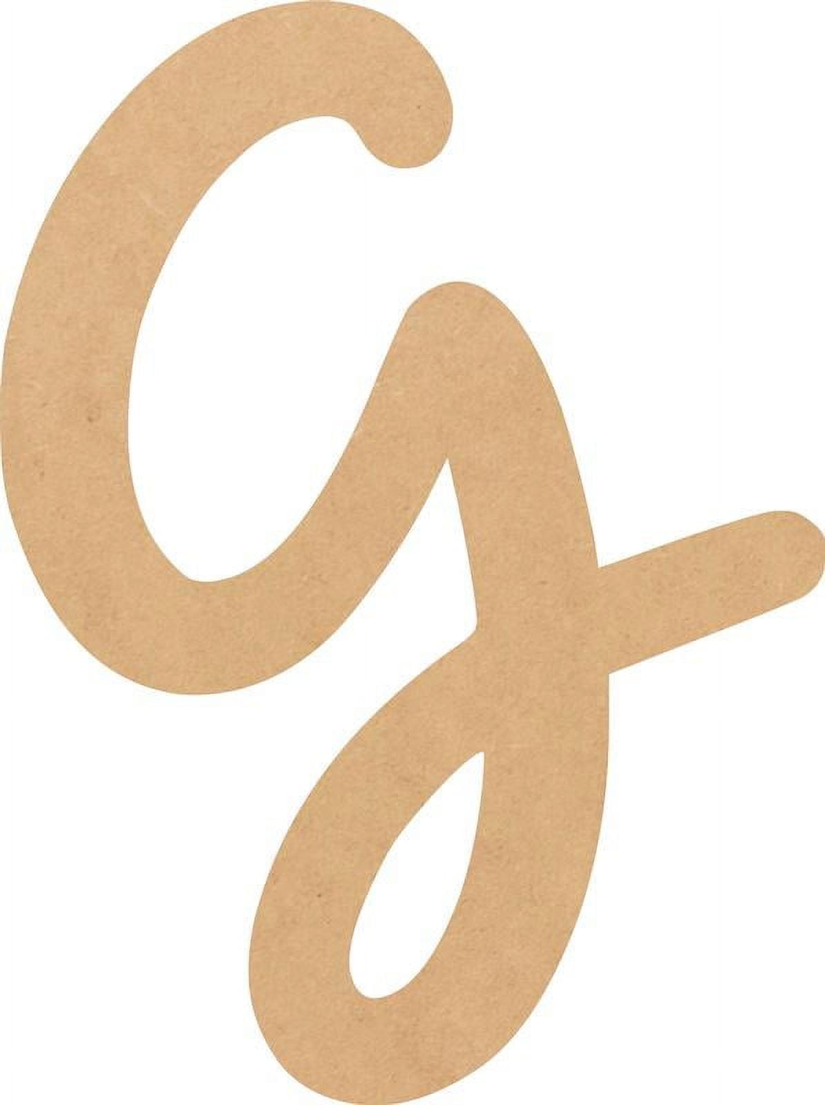 MDF Letter (G) Unfinished Craft, 18'' Tall Paintable DIY, Script Bright ...