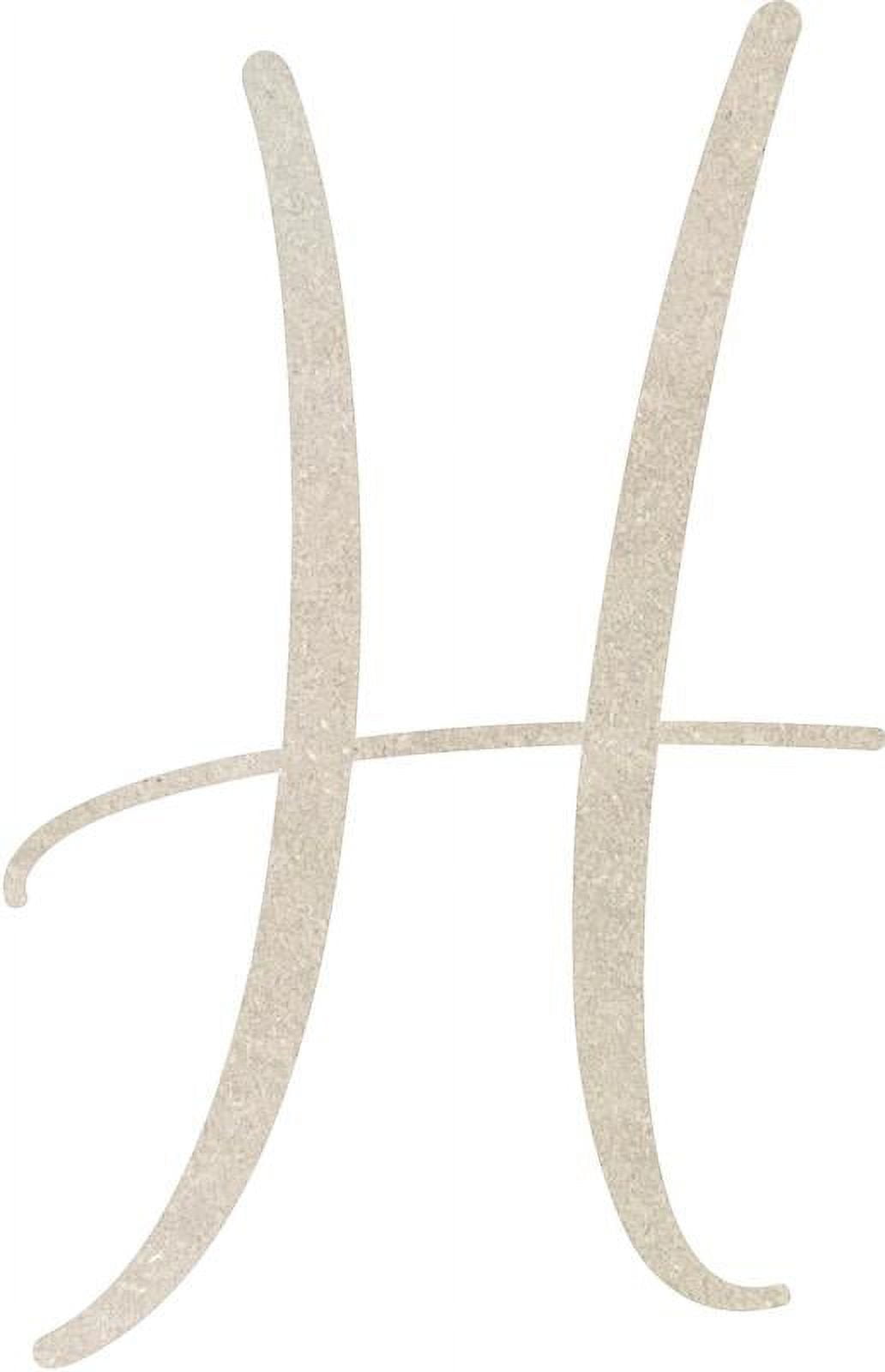 MDF Letter (H) Unfinished Craft, 18'' Tall Paintable DIY, Script Rebeca ...