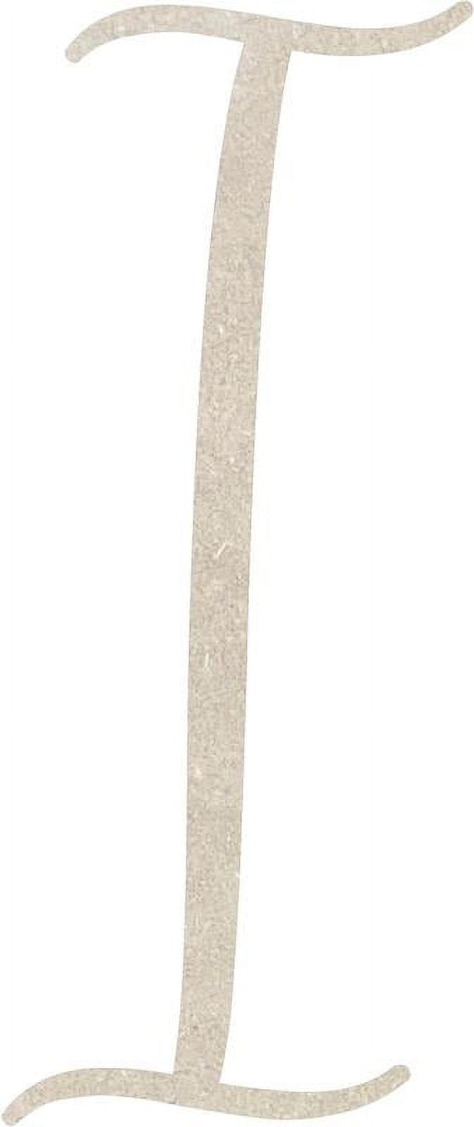 MDF Letter (I) Unpainted Wood Craft, 3'' Tall Paintable DIY, Script ...