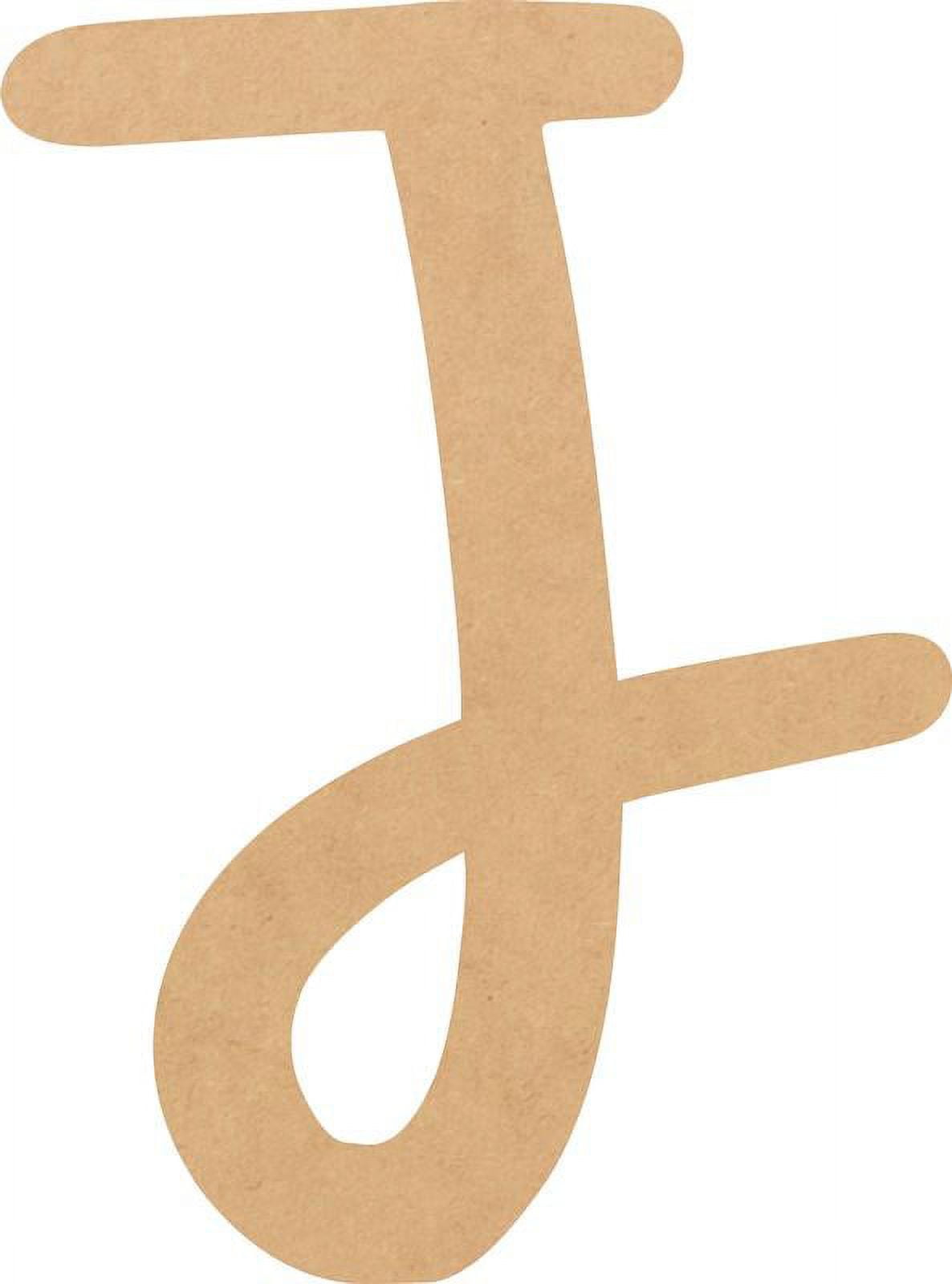 MDF Letter (J) Unfinished Craft, 10'' Tall Paintable DIY, Script Bright ...