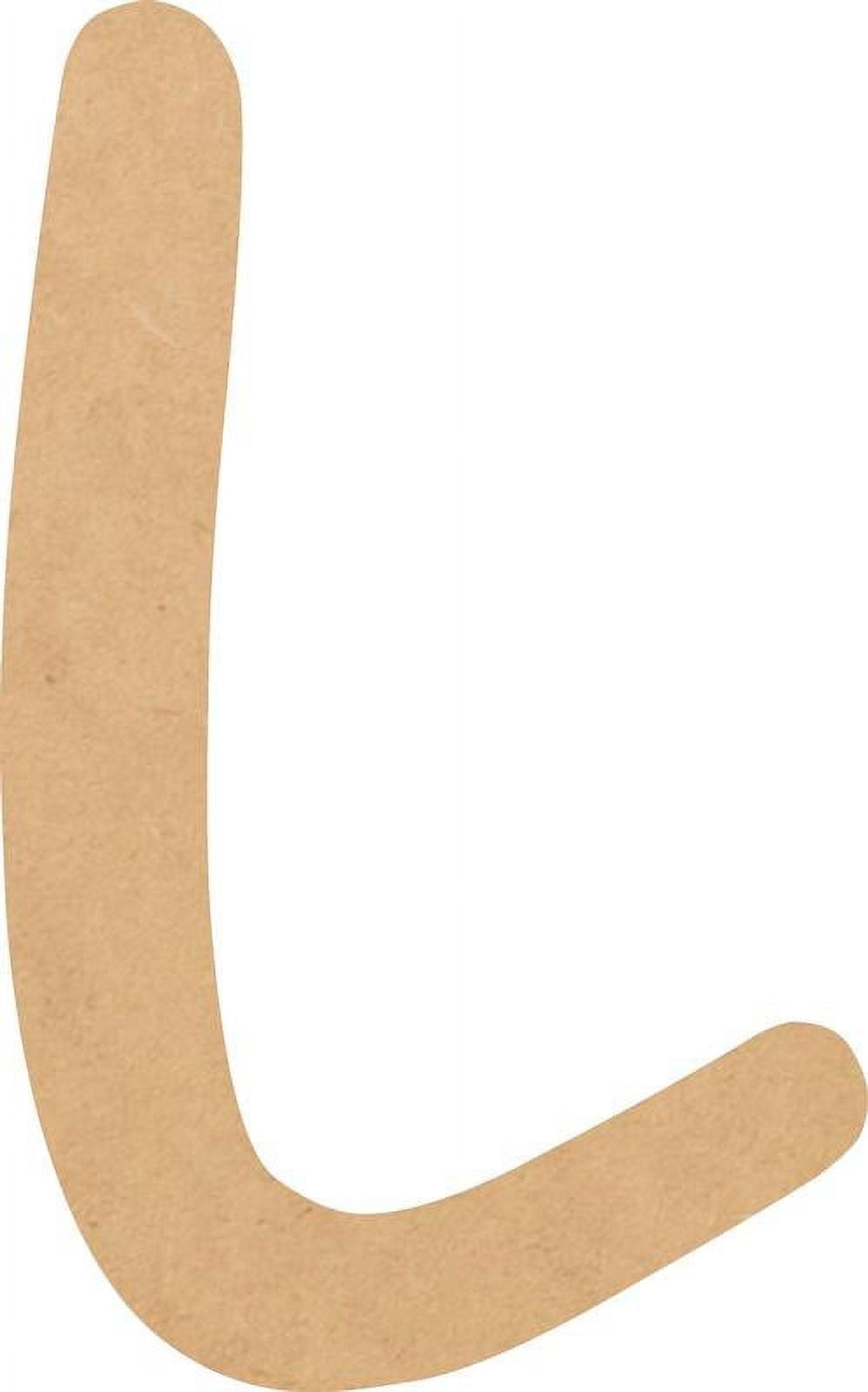 MDF Letter (L) Unfinished Craft, 18'' Tall Paintable DIY, Script Bright ...