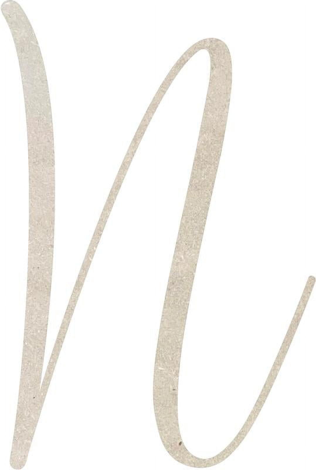 MDF Letter (N) Unfinished Craft, 18'' Tall Paintable DIY, Script Rebeca ...