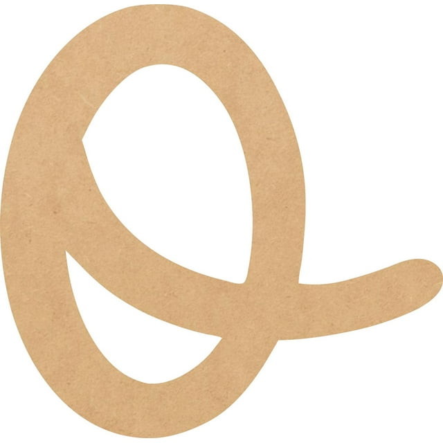 MDF Letter (O) Unpainted Wood Craft, 20'' Tall Paintable DIY, Script ...