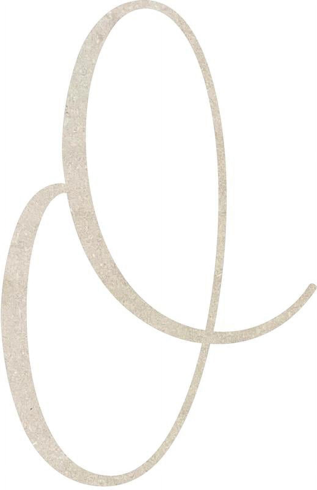 MDF Letter (O) Unpainted Wood Craft, 20'' Tall Paintable DIY, Script ...
