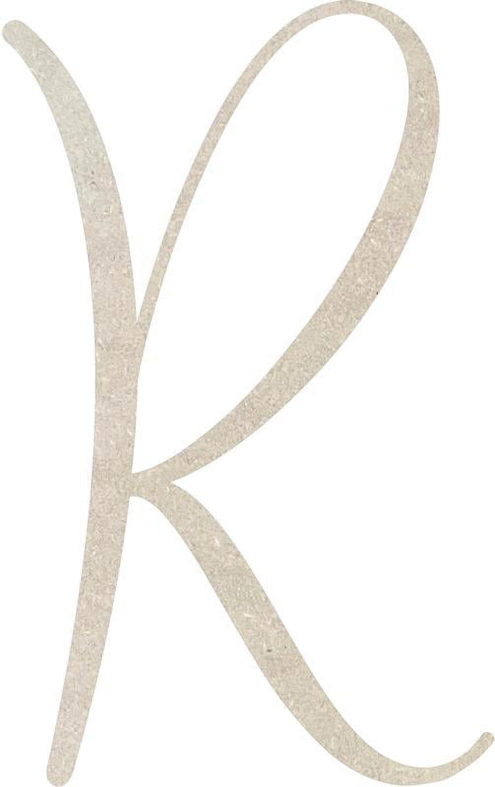 MDF Letter (R) Unpainted Wood Craft, 3'' Tall Paintable DIY, Script ...