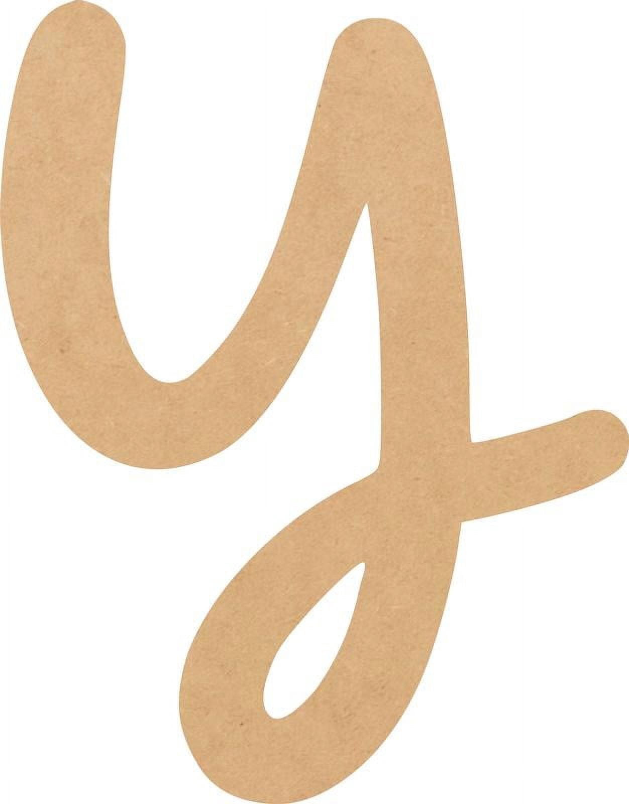 MDF Letter (Y) Unpainted Wood Craft, 22'' Tall Paintable DIY, Script ...