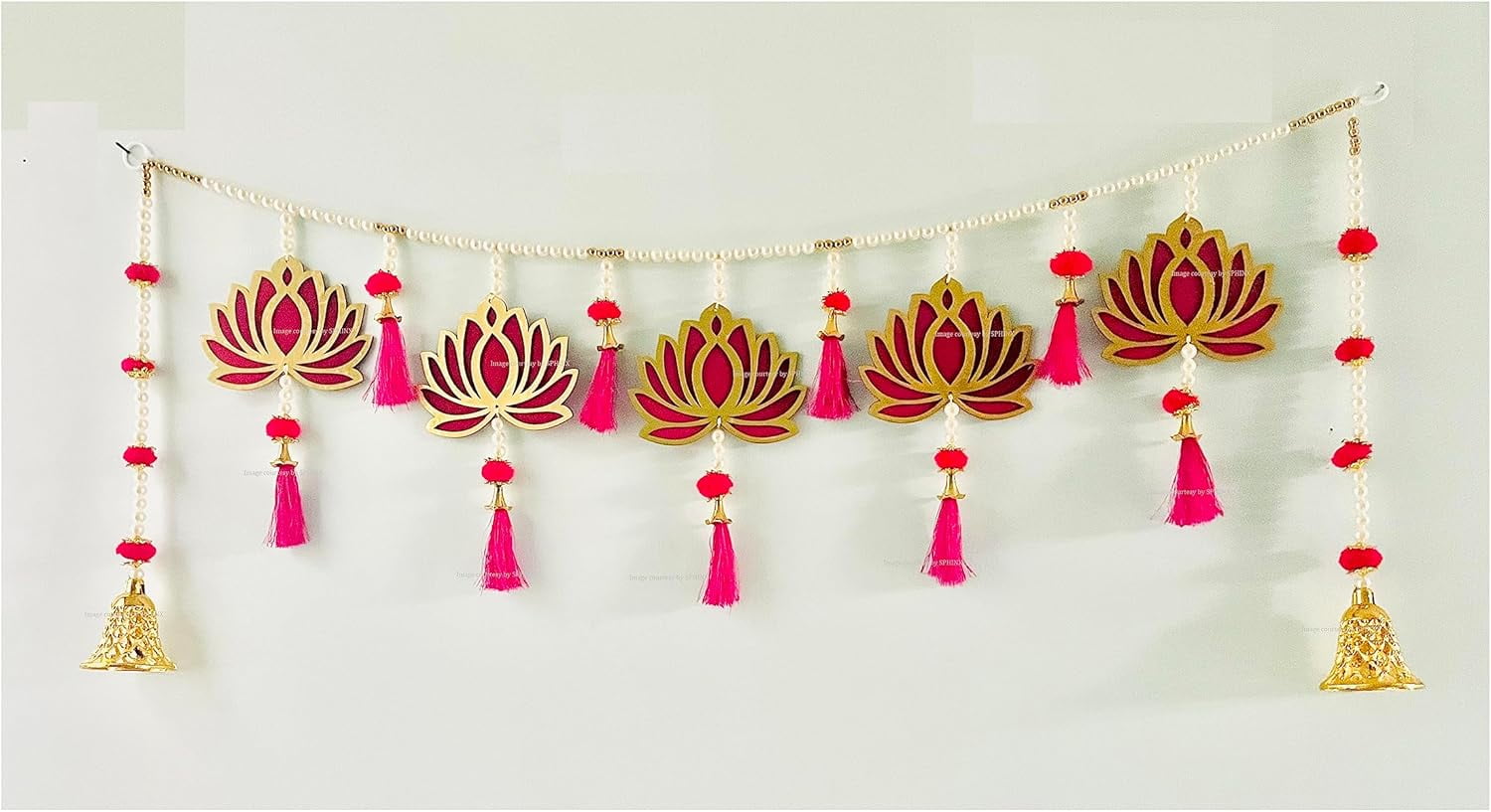 MDF Lotus Cut Outs, Lotus Hangings with Tassels, Floral Wall Hangings ...