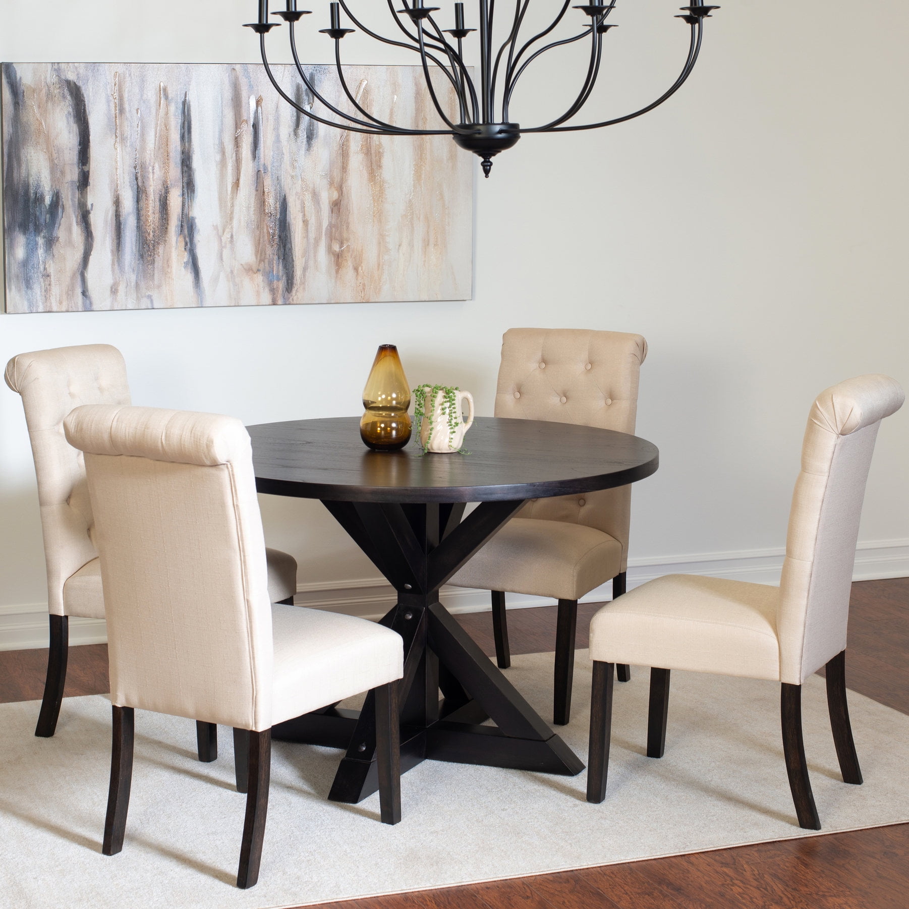 MDF Main Material Set | Round Dining Table for Intimate Gatherings ...