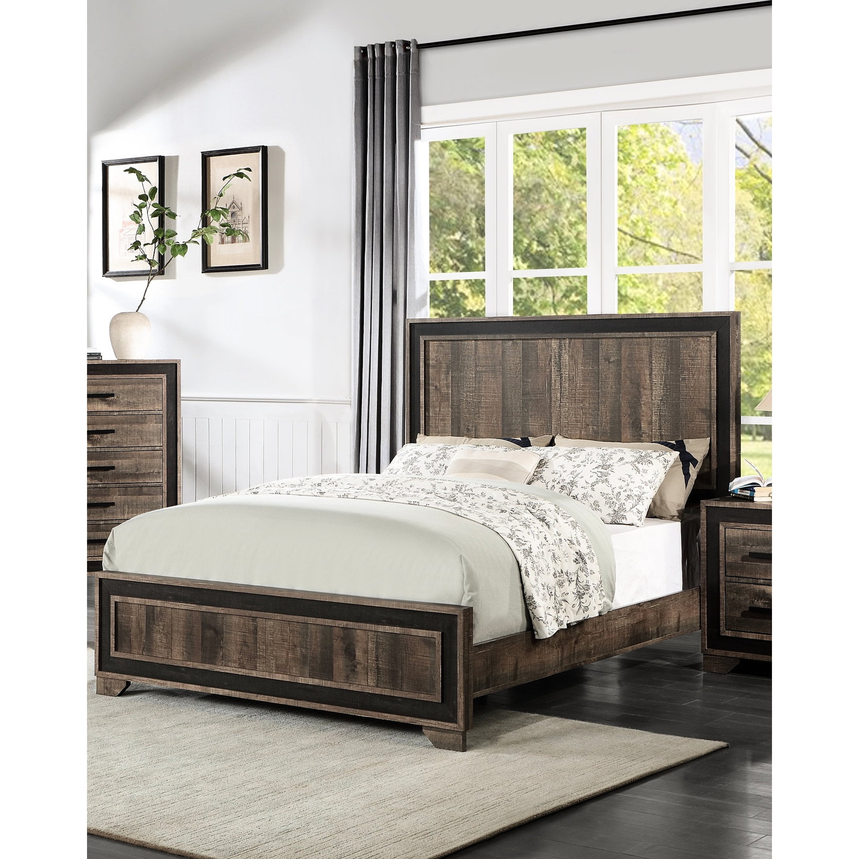 MDF Material - High Headboard Panel Design - Bedroom Setting - Modern ...