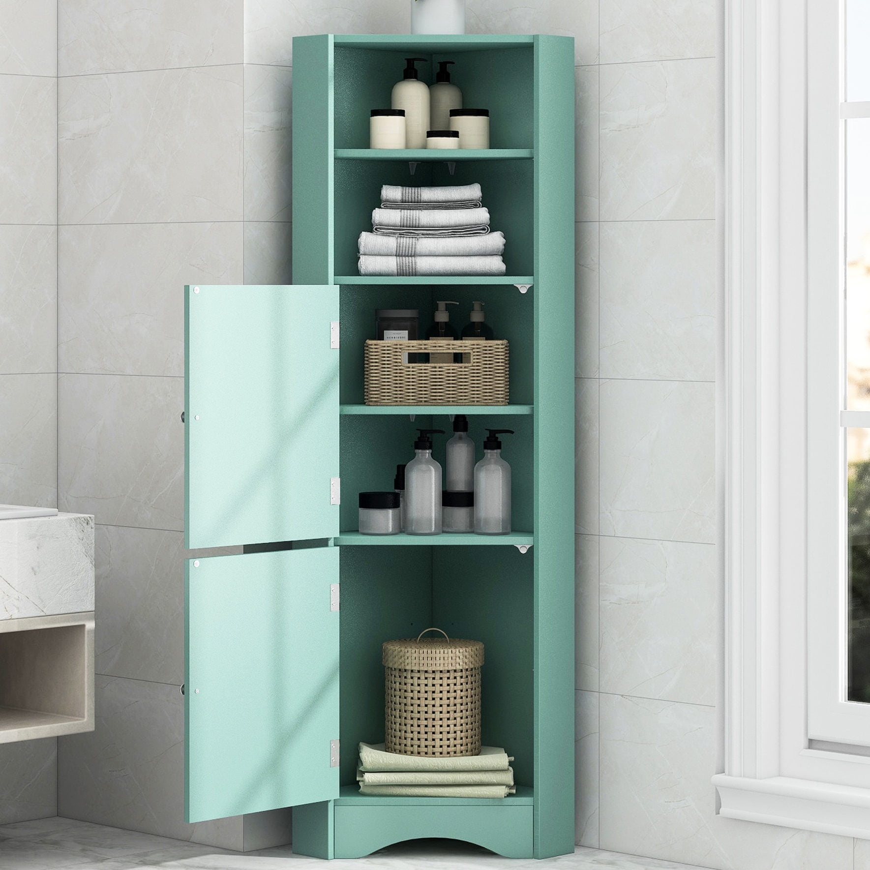 MDF Material - Movable Shelves for Customized Space - Bathroom ...