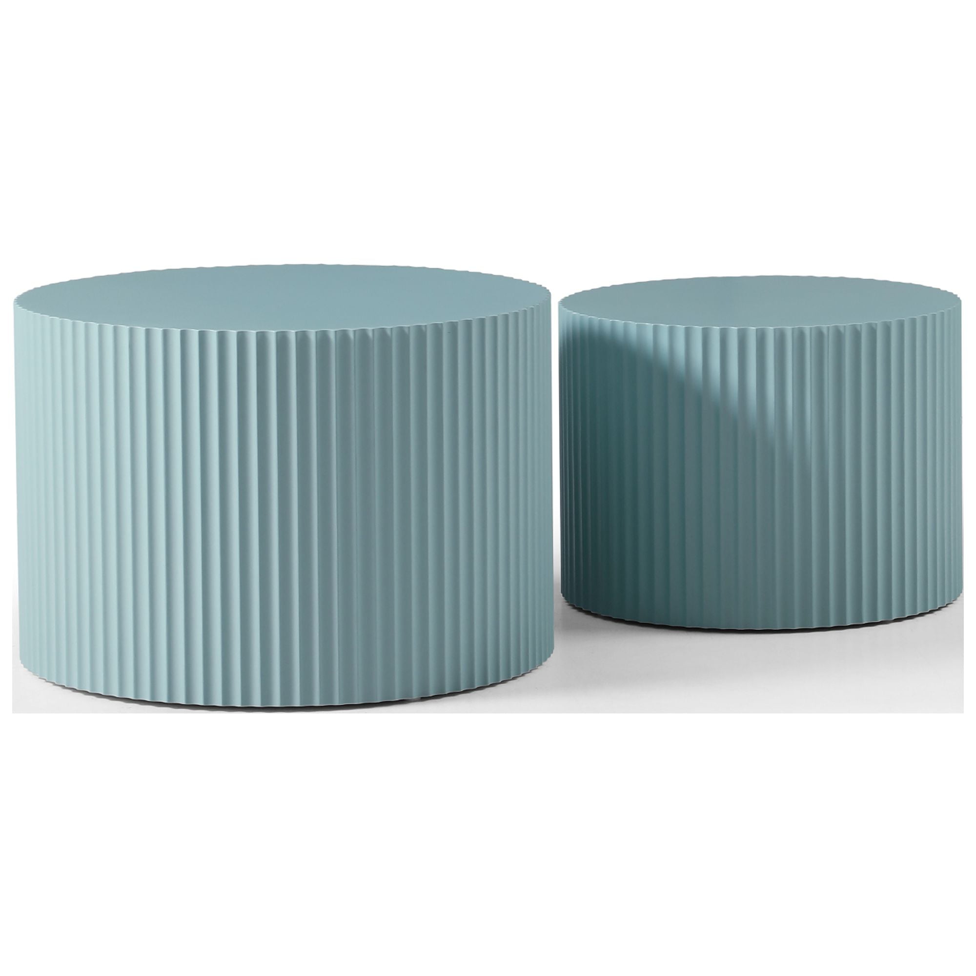 MDF Nesting Table Set of 2,Handcraft Round Coffee Table for Living Room ...