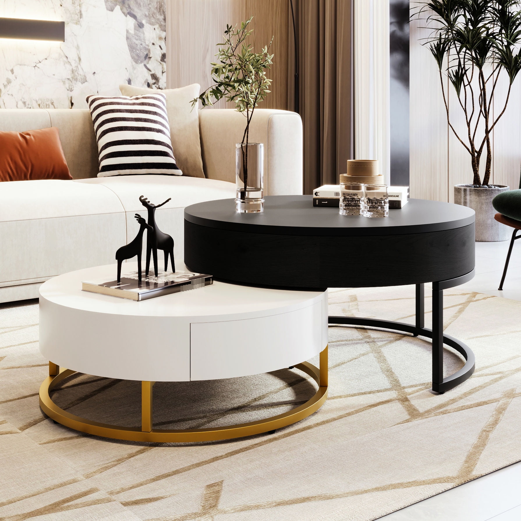 MDF Round Lift-top Tables | Lift-top for Laptop Work and Dining ...