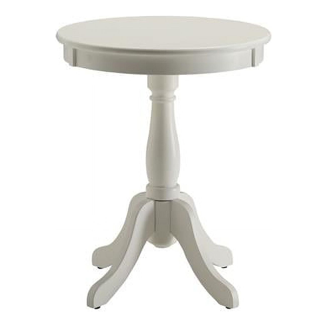 MDF & Solid Wood Leg Side Table, White - Walmart.com