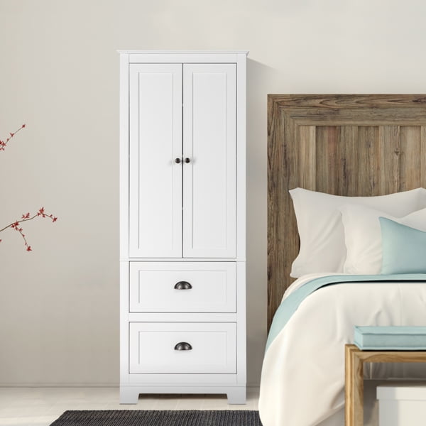 MDF Spray Paint 2 Doors 2 Pumps Bathroom Cabinet White - Walmart.com