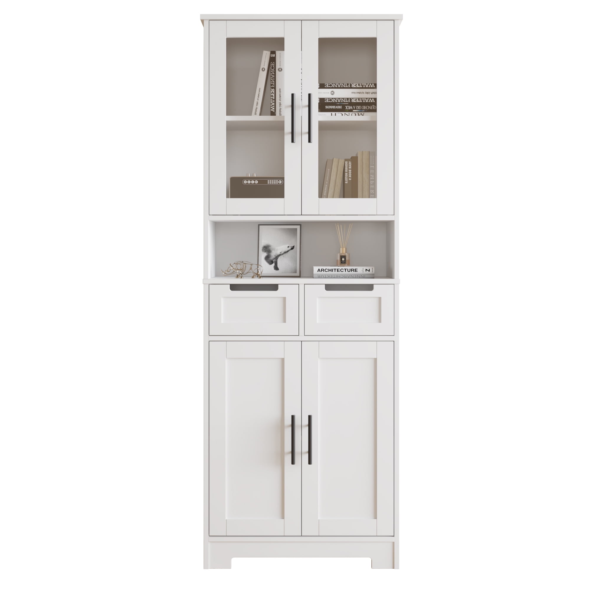 MDF Spray Paint 4 Doors 1 Pump Bathroom Cabinet White - Walmart.com
