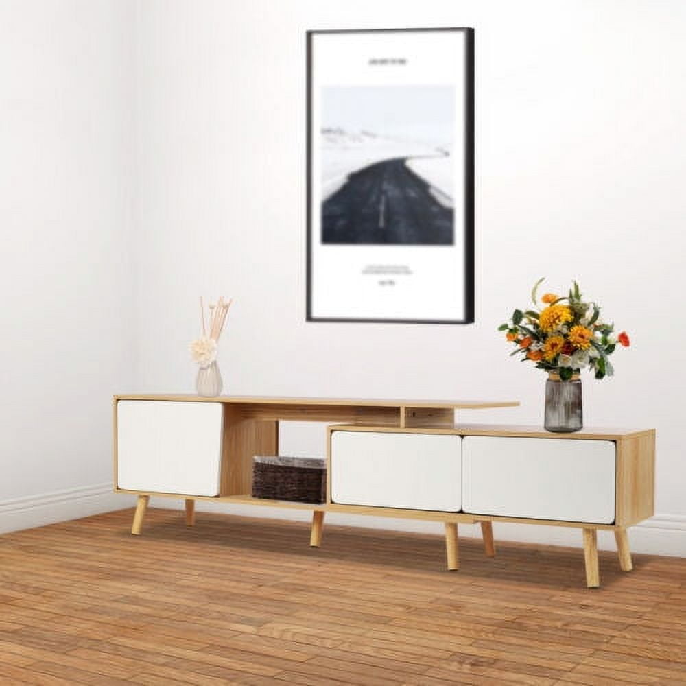 MDF TV Stand Entertainment Unit Stand Media Console Storage Cabinet ...