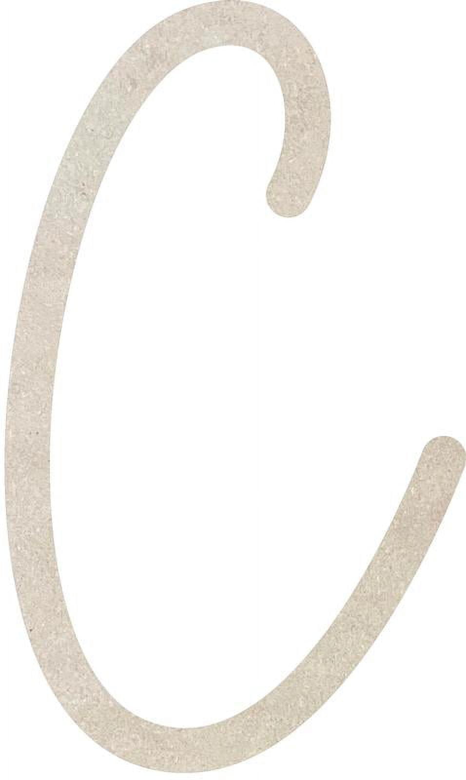 MDF Wall Letters, Unfinished 14'' Baleno Font C, Alphabet DIY Kids ...