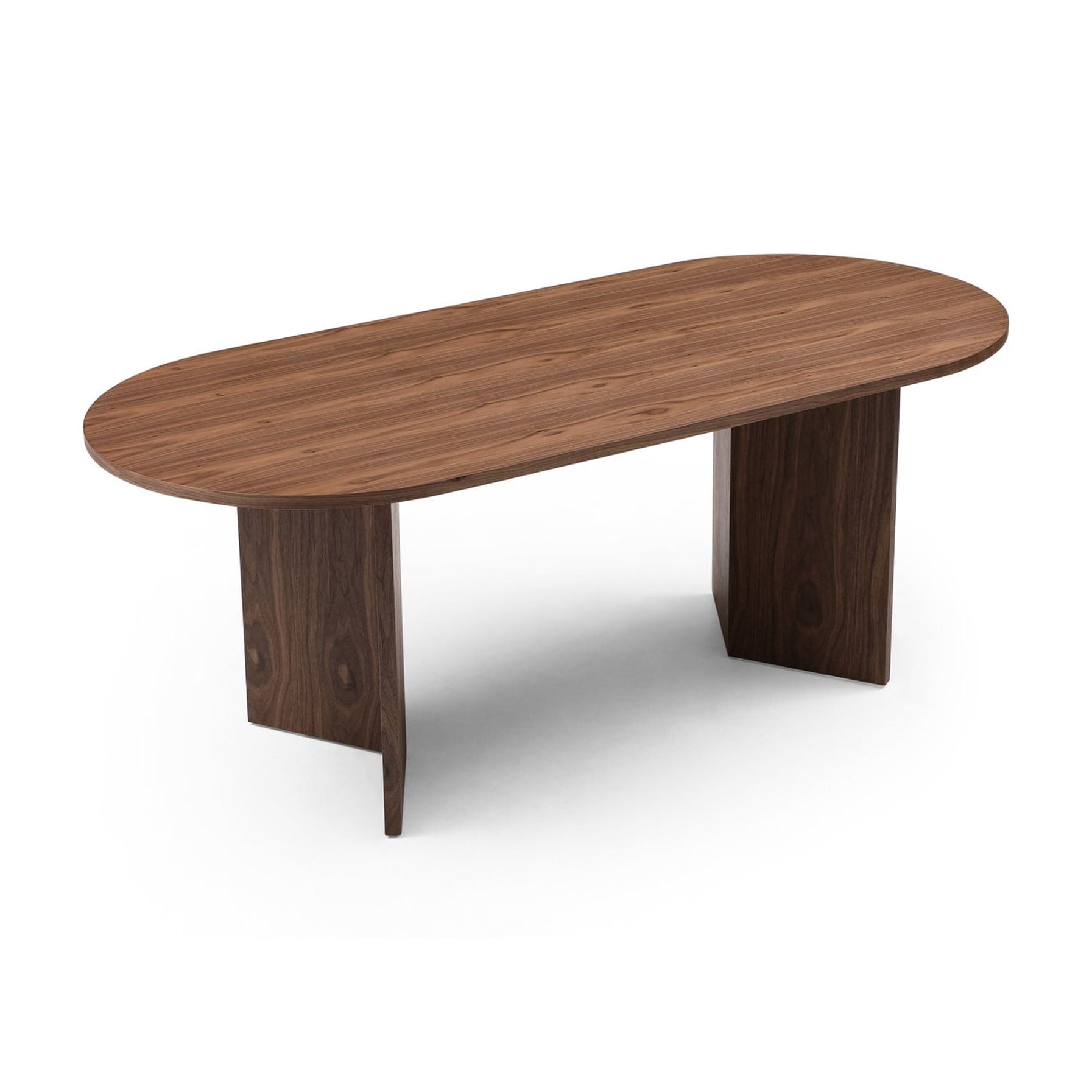 MDF Walnut Dining Table - Industrial Style, Fits Small Spaces - Walmart.com