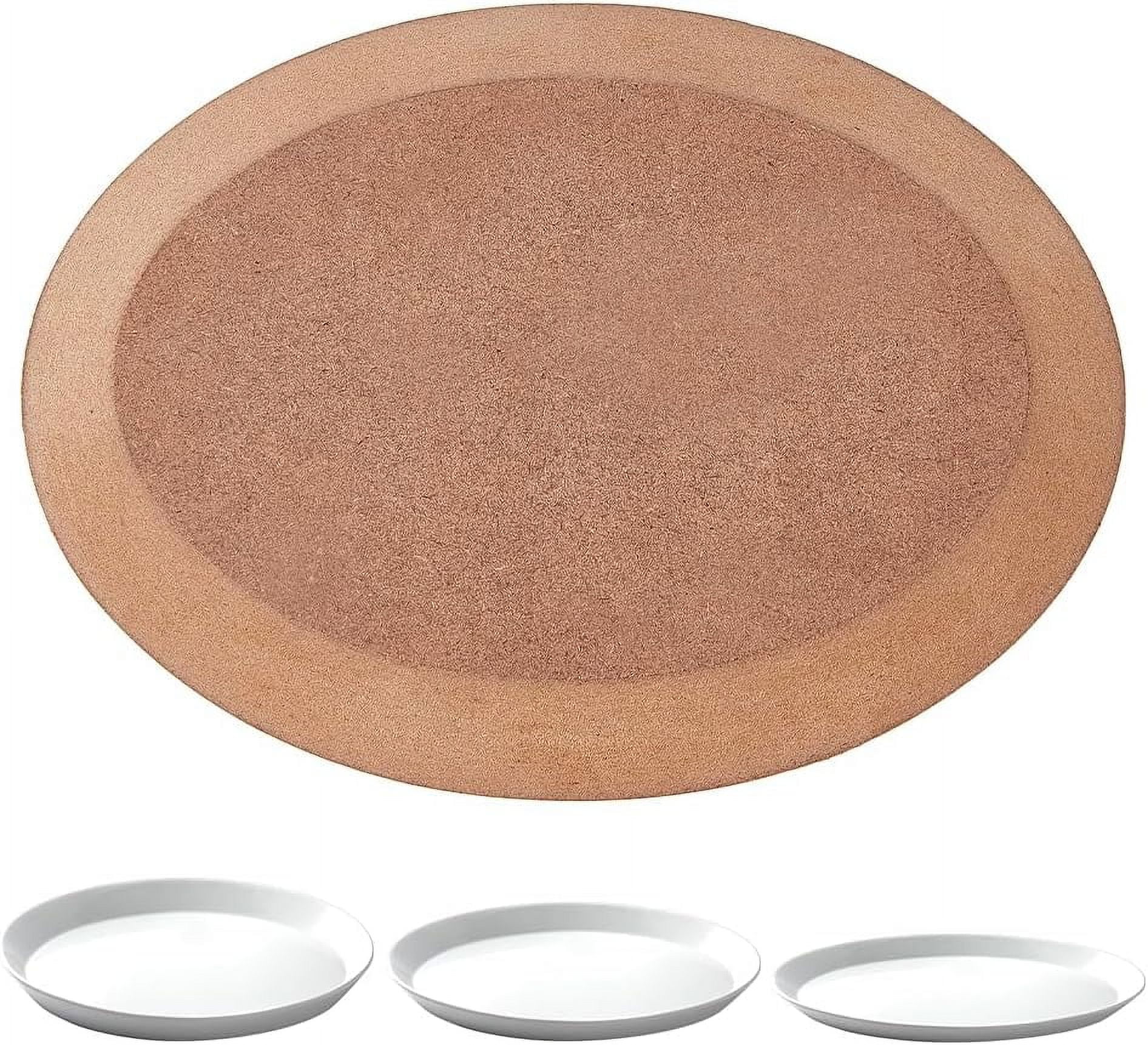 MDF Wood Boards Ceramic Clay Drying Board Ceramic Making Tools Oval Tan ...