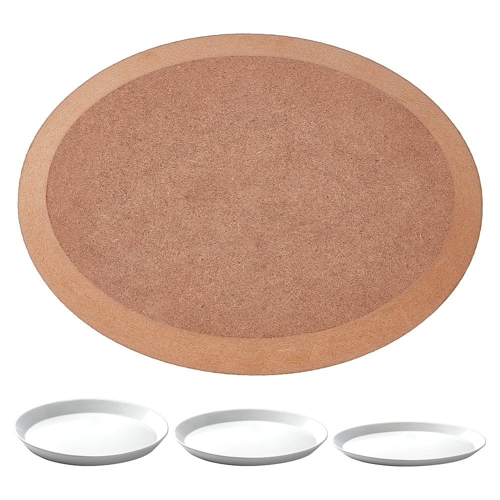 MDF Wood Boards Ceramic Clay Drying Board Ceramic Making Tools Oval Tan ...