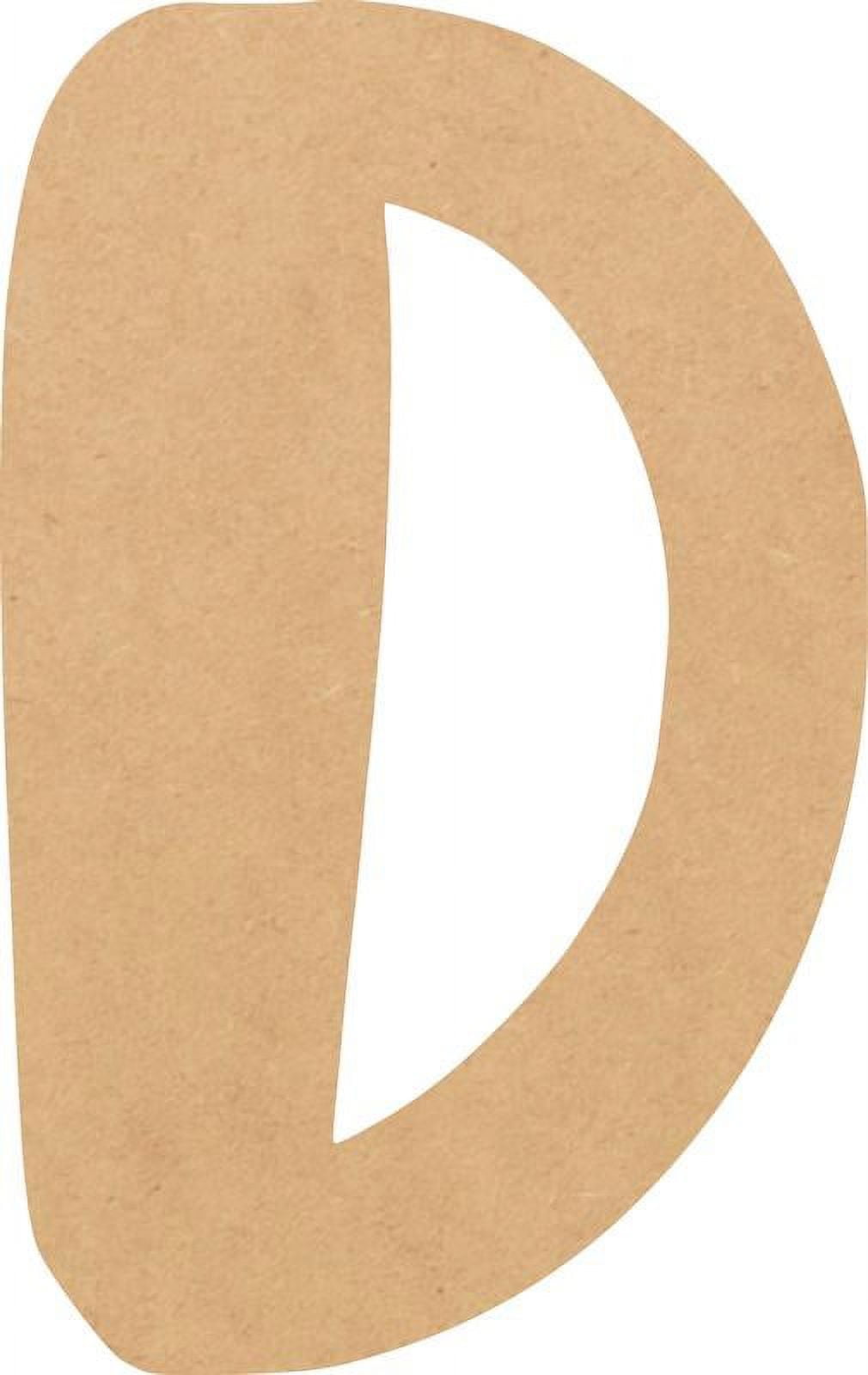 MDF Wood Letter D Craft, Paintable 8'' Tall Paintable, DIY Bright ...