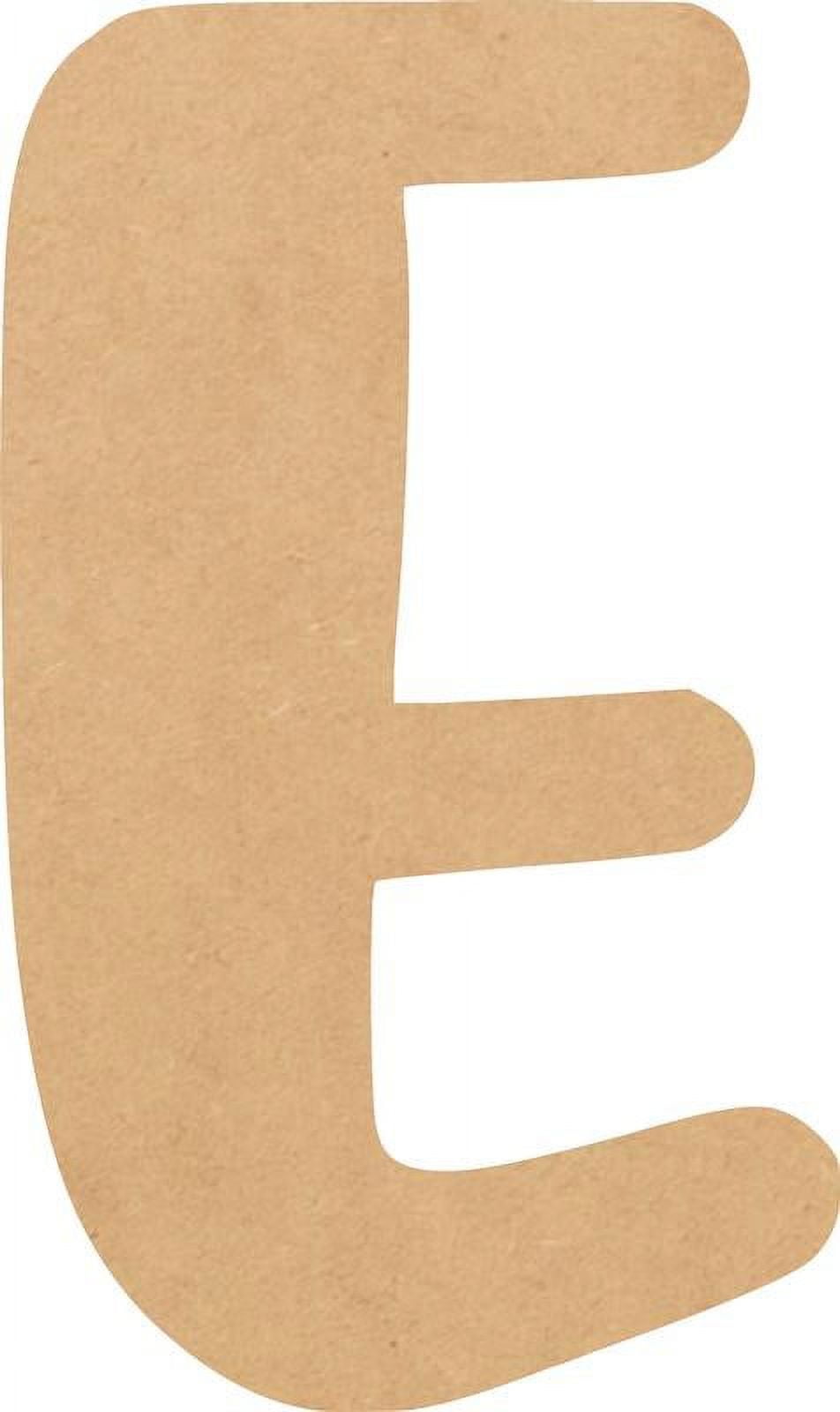 MDF Wood Letter E Craft, Paintable 4'' Tall Paintable, DIY Bright ...