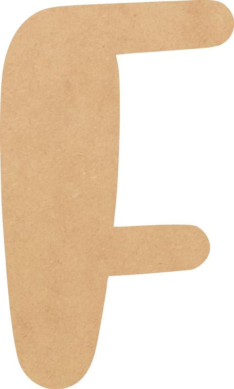 MDF Wood Letter F Craft, Paintable 15'' Tall Paintable, DIY Bright ...