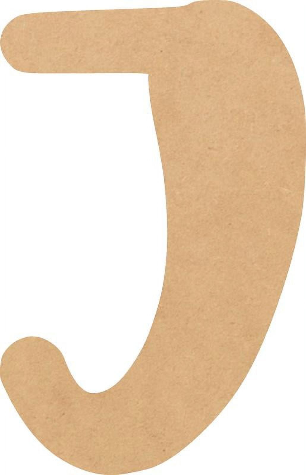 MDF Wood Letter J Craft, Paintable 15'' Tall Paintable, DIY Bright ...