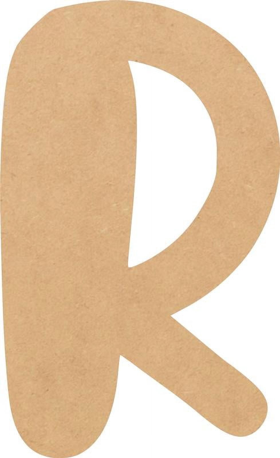 MDF Wood Letter R Craft, Paintable 16'' Tall Paintable, DIY Bright ...