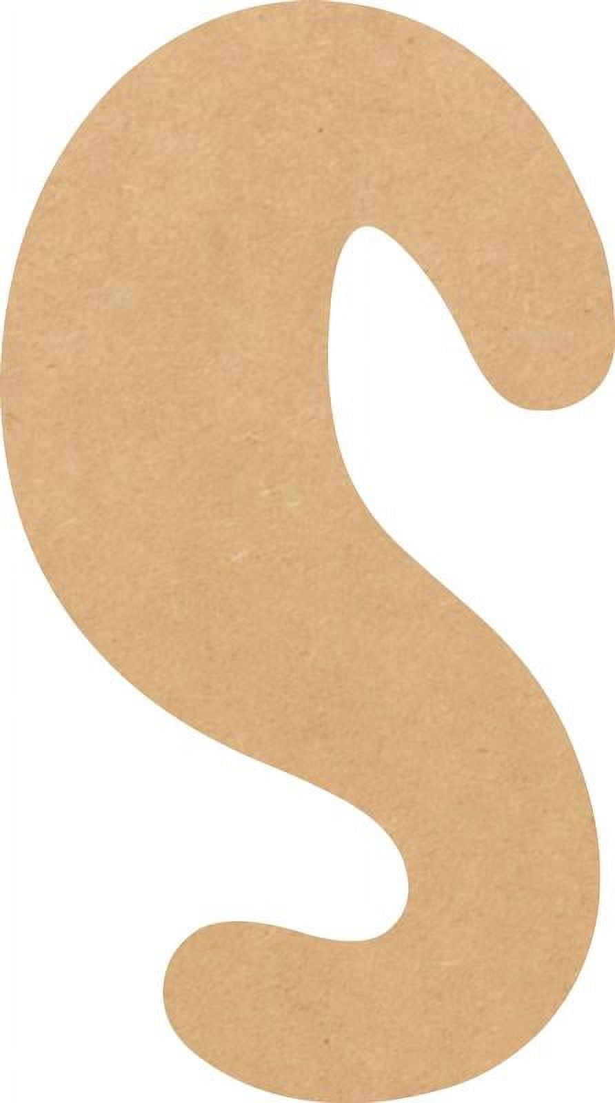 MDF Wood Letter S Craft, Paintable 14'' Tall Paintable, DIY Bright ...