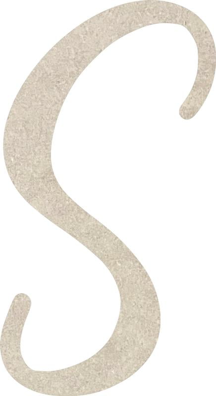 MDF Wood Letter S Craft, Paintable 16'' Tall Paintable, DIY Cailyn ...