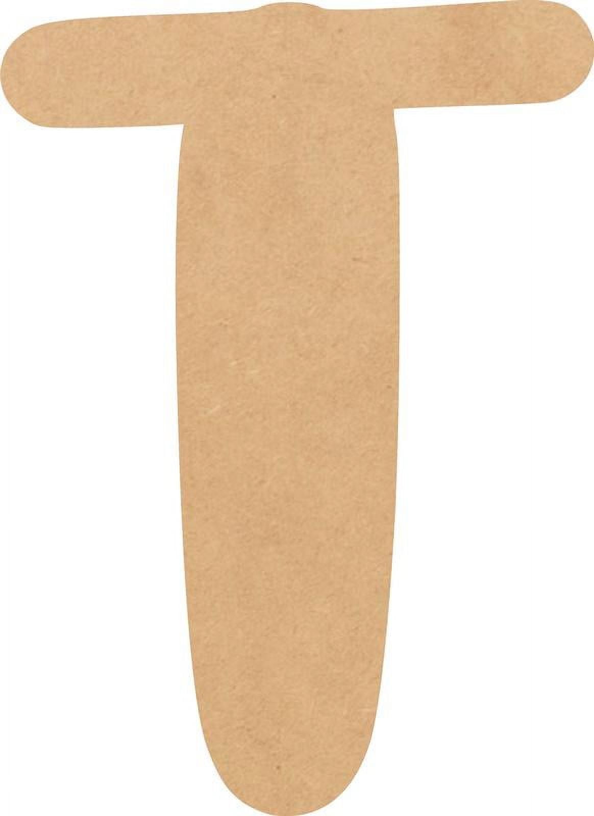 MDF Wood Letter T Craft, Paintable 16'' Tall Paintable, DIY Bright ...