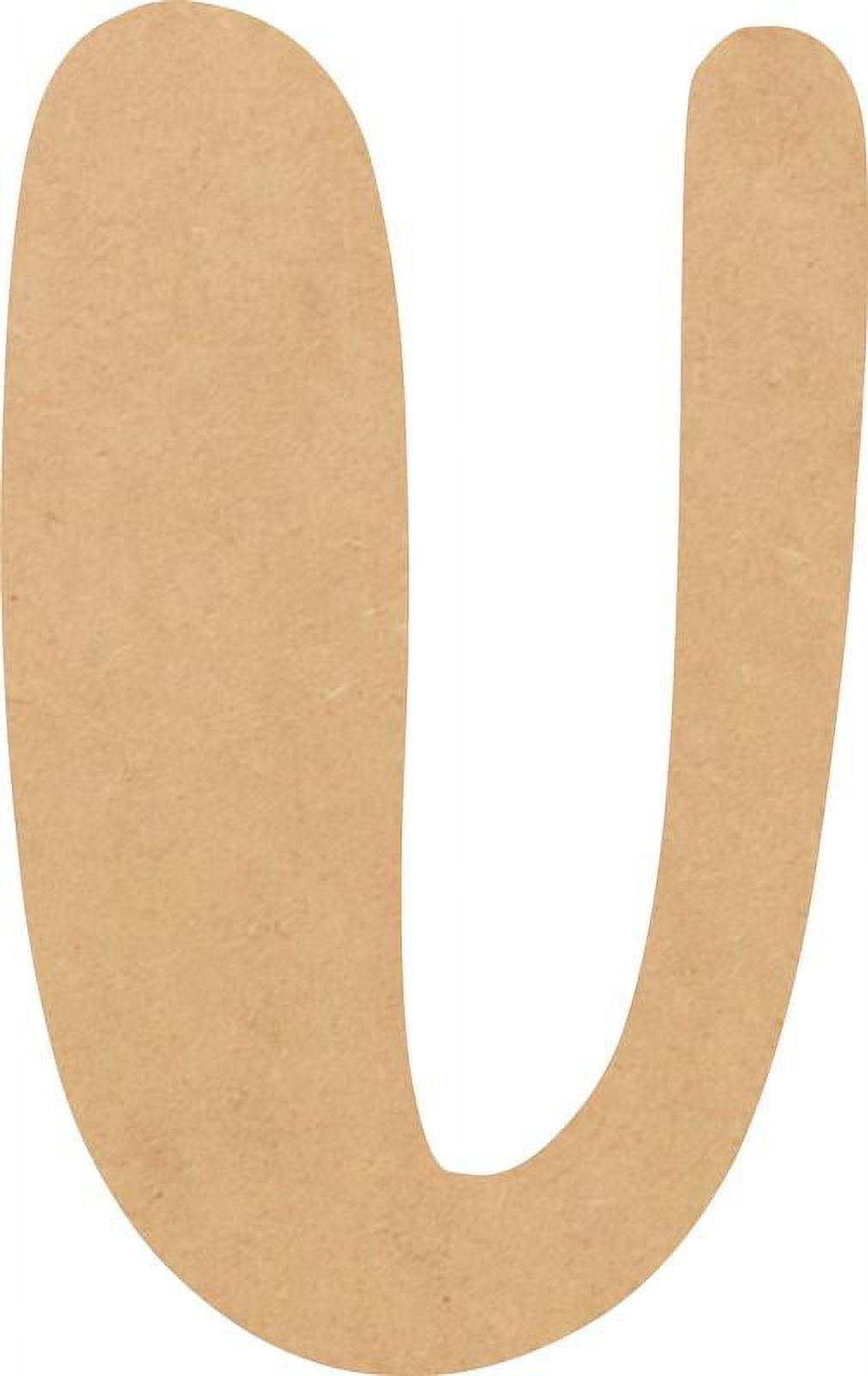 MDF Wood Letter U Craft, Paintable 14'' Tall Paintable, DIY Bright ...