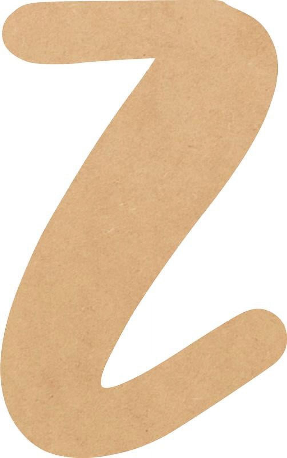 MDF Wood Letter Z Craft, Paintable 16'' Tall Paintable, DIY Bright ...