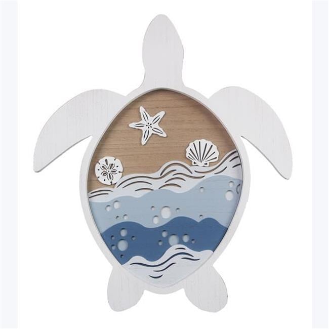MDF & Wood Nautical Turtle Wall Decor - Walmart.com