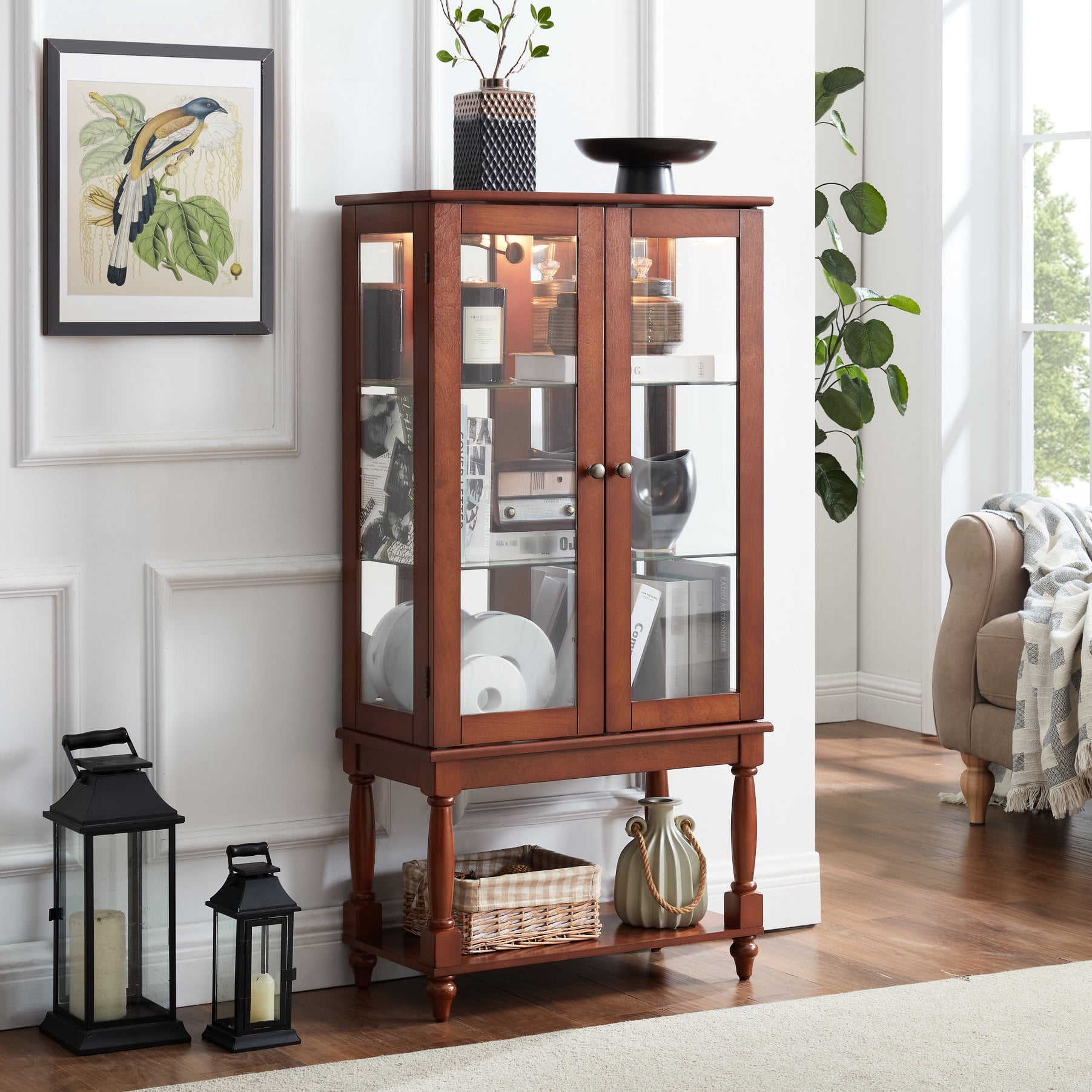 MDF and Glass Material - Adjustable Shelves for Flexibility - Living ...