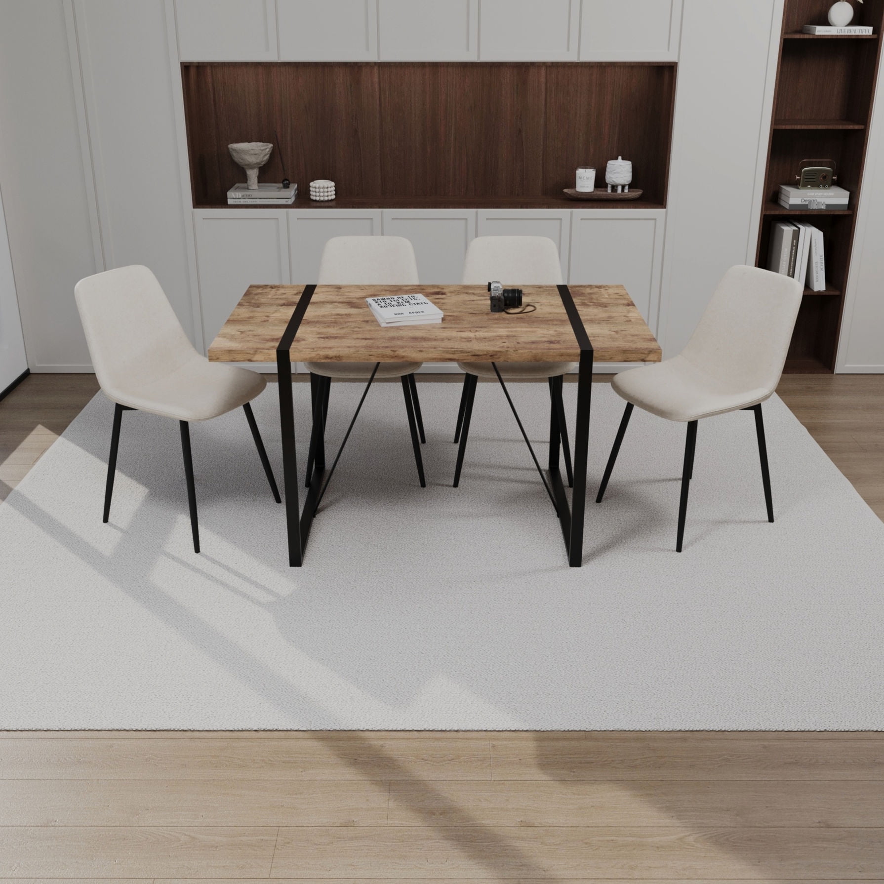 MDF and Metal Combination Table - Durable Structure and Fashionable ...