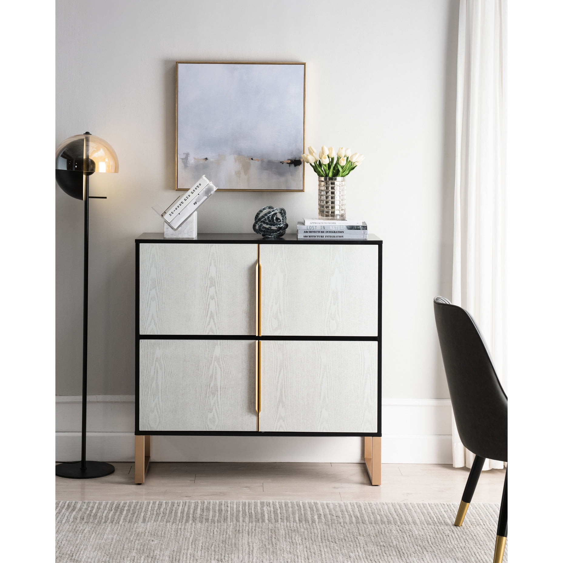 MDF and Metal Four-Door Cabinet - Provides Flexible Storage in ...