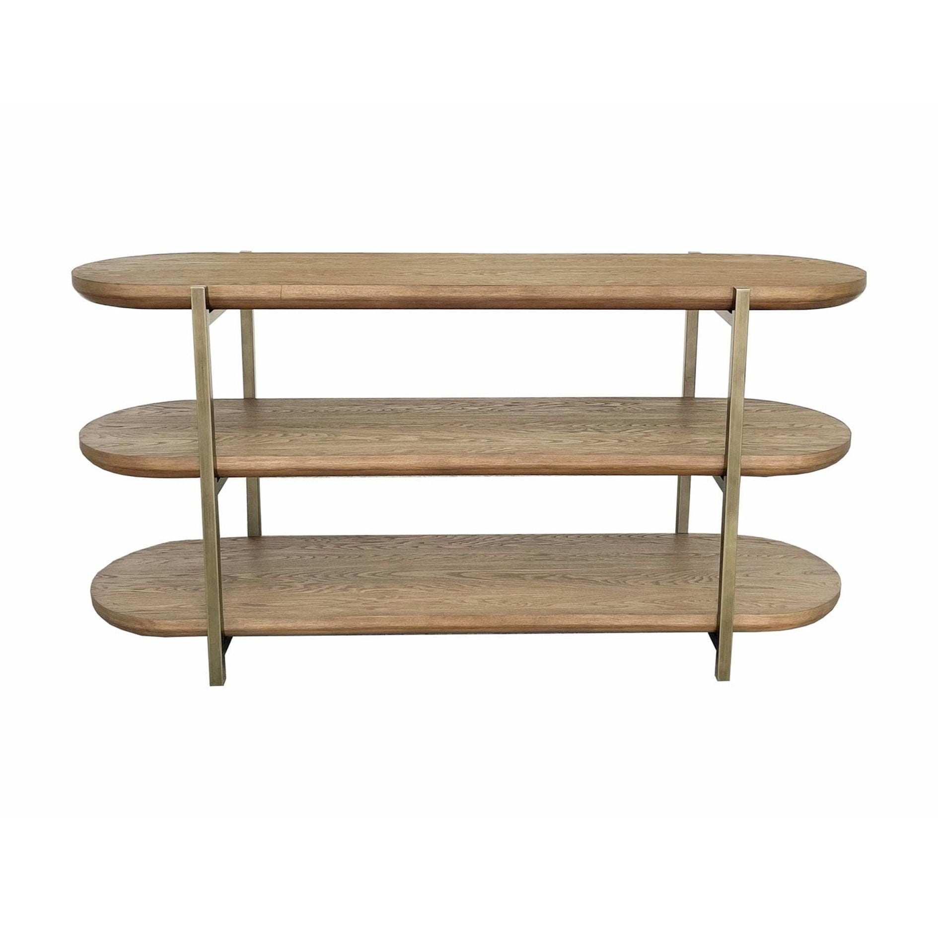 MDF and metal console table with storage for a modern home aesthetic ...