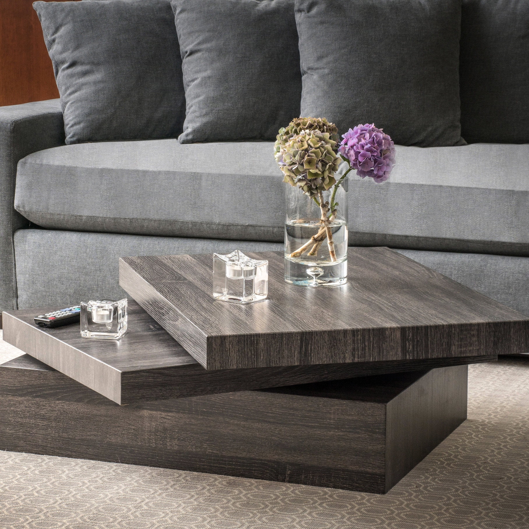 MDF composition - Rotation of the top - Living room decor spot / Brings ...