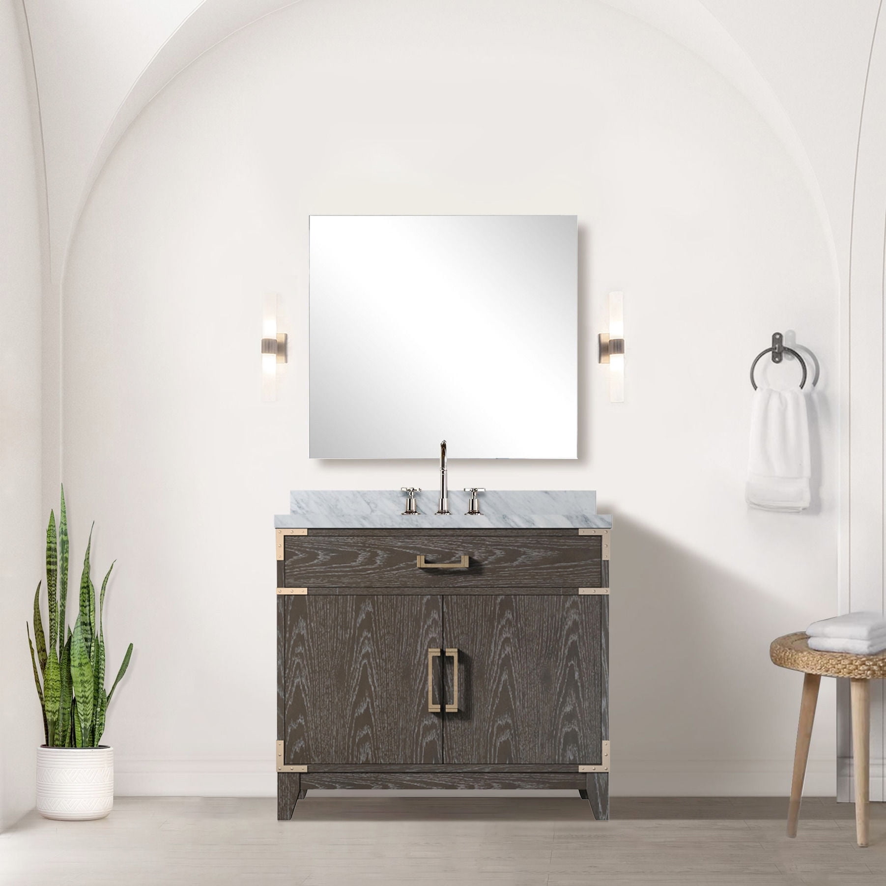 MDF filler, fully assembled | 36 - in wide bath vanity | Quick setup ...