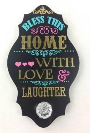 MDF gold Plaque w/knobs-HOME.. - Walmart.com