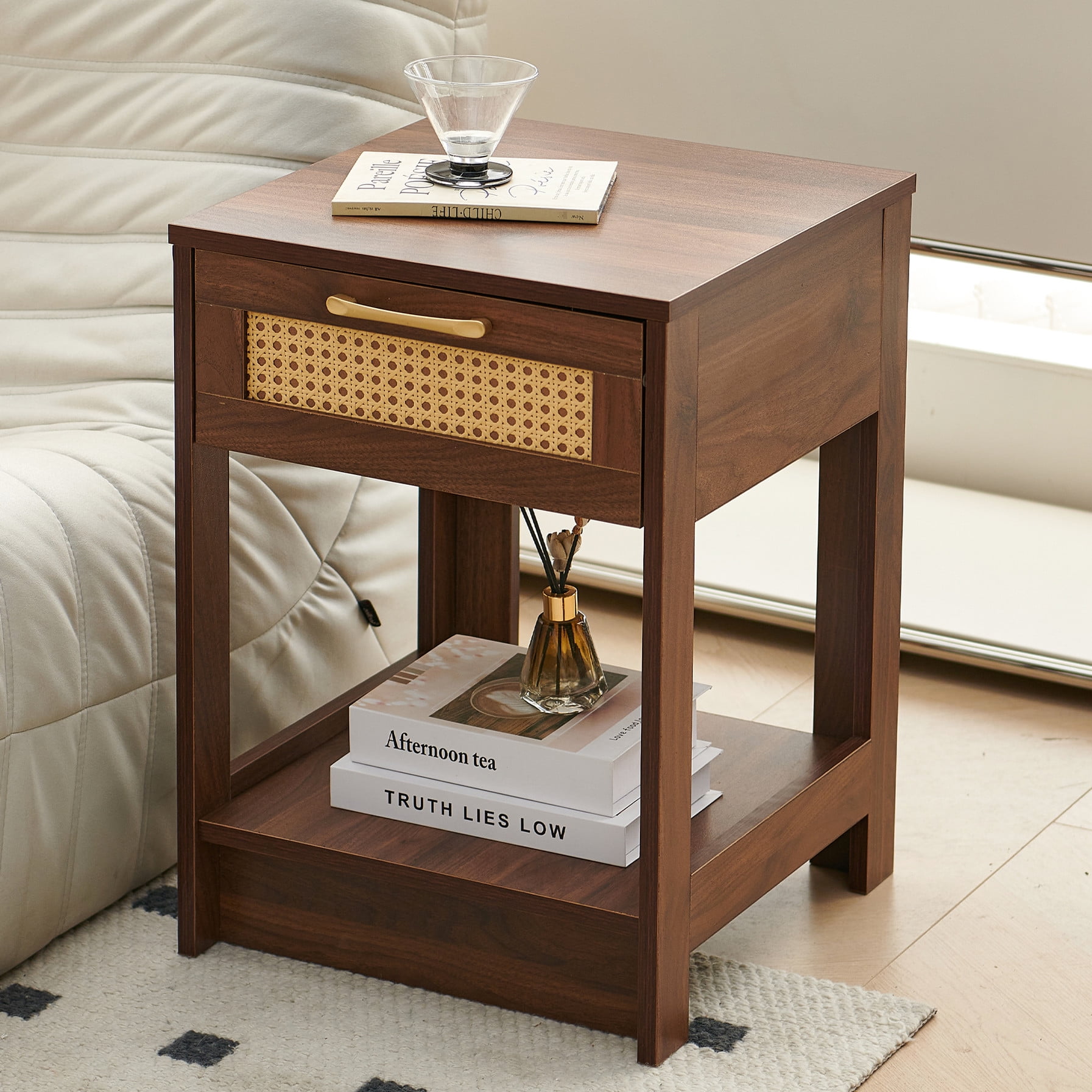 MDF with PE Rattan Build - Different Rooms, Sturdy Structure - Walmart.com